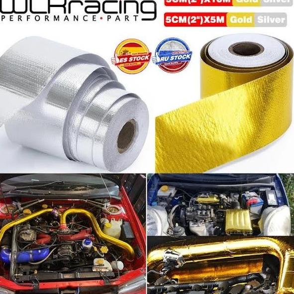 Jual Lakban Tahan Panas Mesin Mobil - Gold Intake Heat Tape Exhaust Wrap | Shopee Indonesia