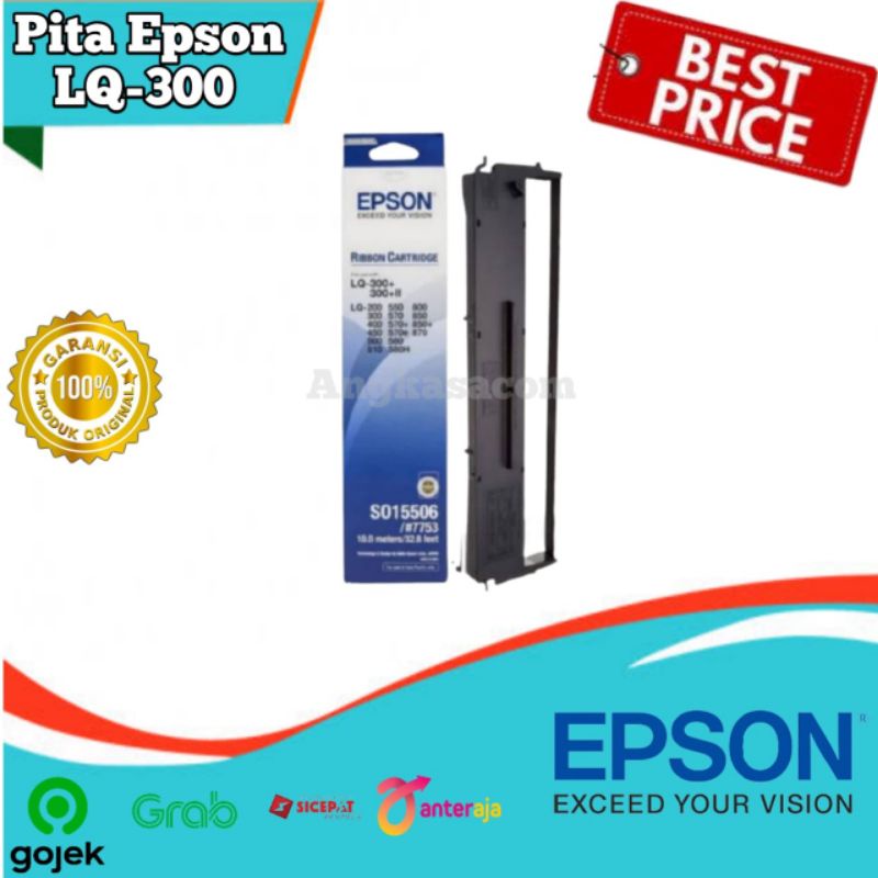 Jual Epson Ribbon Cartridge Pita Tinta LQ-300 LQ 300 Original (#7753 ...