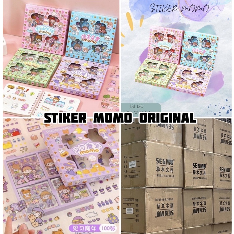 Jual STICKER MOMO 100 PCS /STIKER MOMO KARTUN AESTHETIC VIRAL | Shopee ...