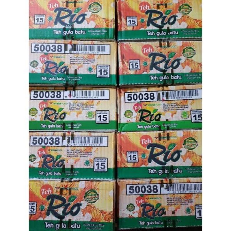 Jual Teh Rio Gula Batu - 1 dus (24 pcs @ 180 ml) | Shopee Indonesia
