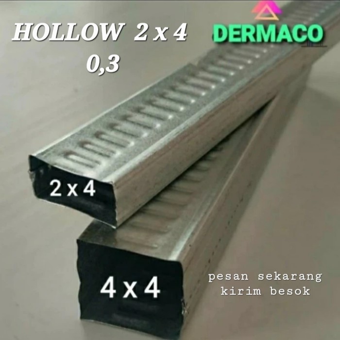 Jual HOLO 2x4 0,3mm THM / HOLLOW RANGKA PLAFON / HOLLOW RANGKA GYPSUM | Shopee Indonesia