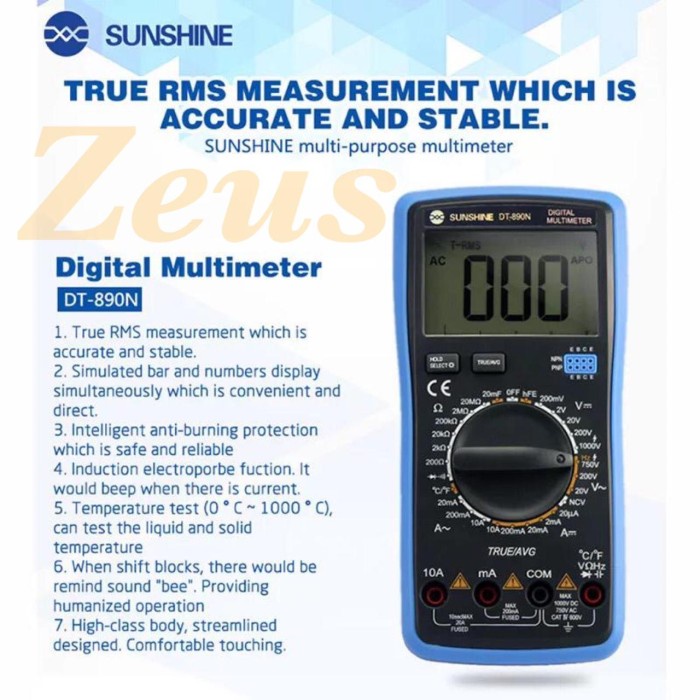 Jual Tools - Digital Multimeter - Multitester Digital Sunshine Dt-890N ...