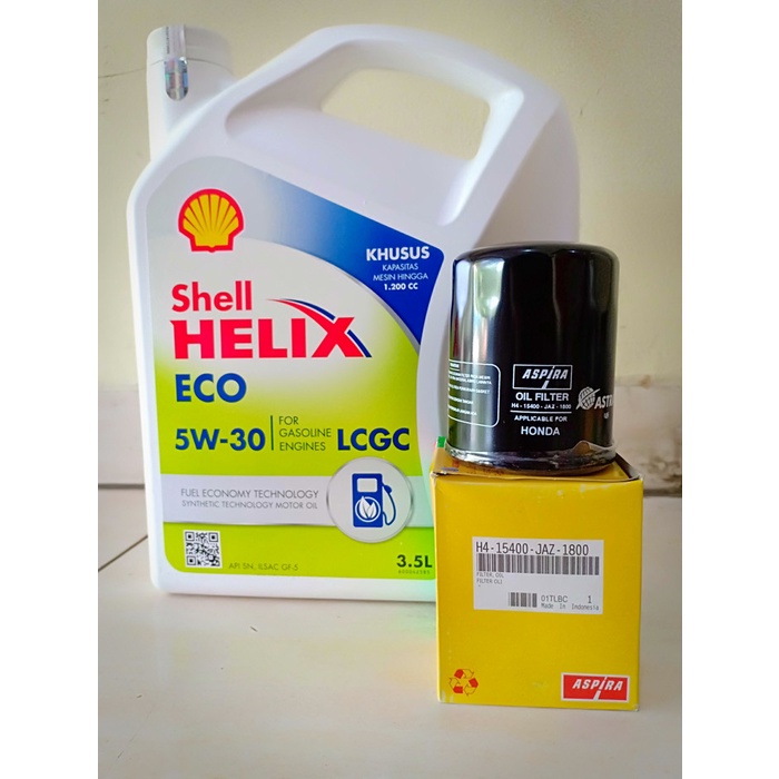 Jual Best Seller Paket Oli Shell Helix Eco 5W-30 + Filter Oli Honda ...