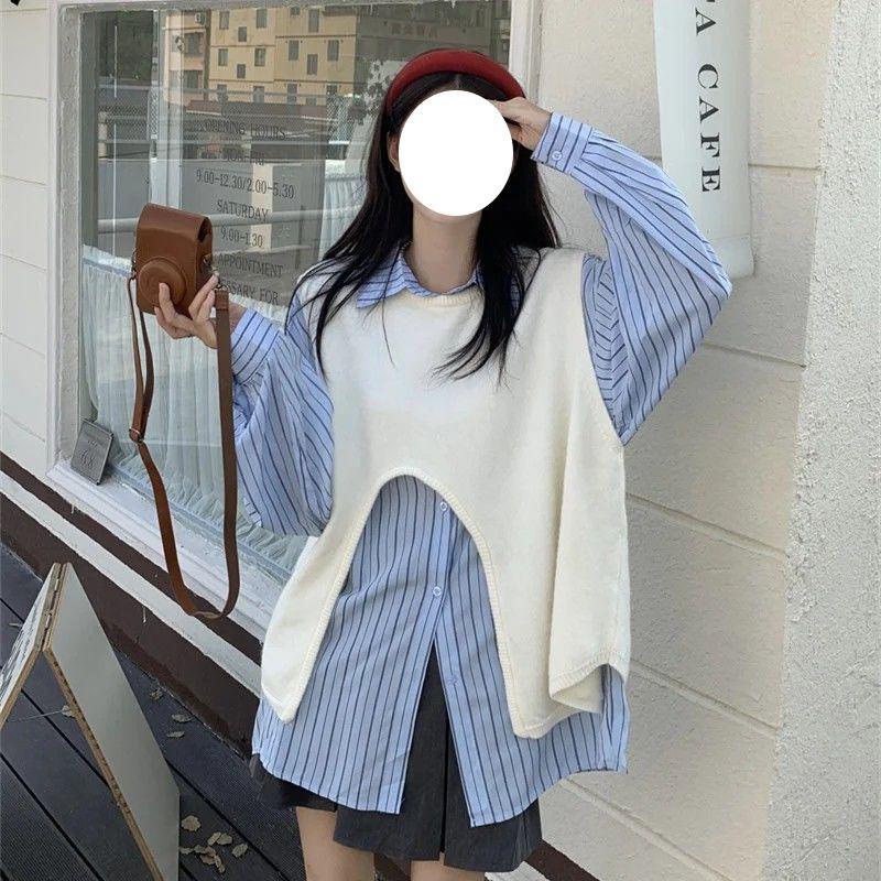 Jual Desain musim semi dan musim gugur rasa desain rompi rajutan Jepang ...