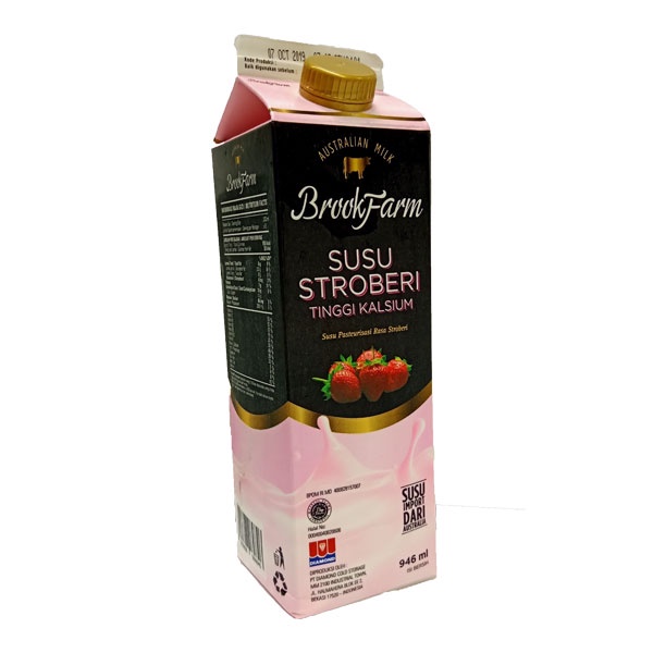 Jual BROOKFARM FRESH MILK HIGH CAL STRAWBERRY 946 ML - SUSU | Shopee ...
