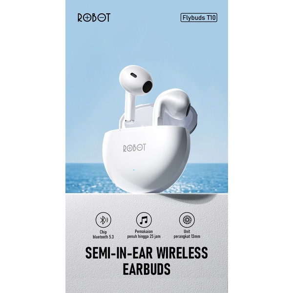 Jual ROBOT FLYBUDS T10 TWS EARBUDS SEMI IN EAR EARPHONE - NEW T20 T30 ...