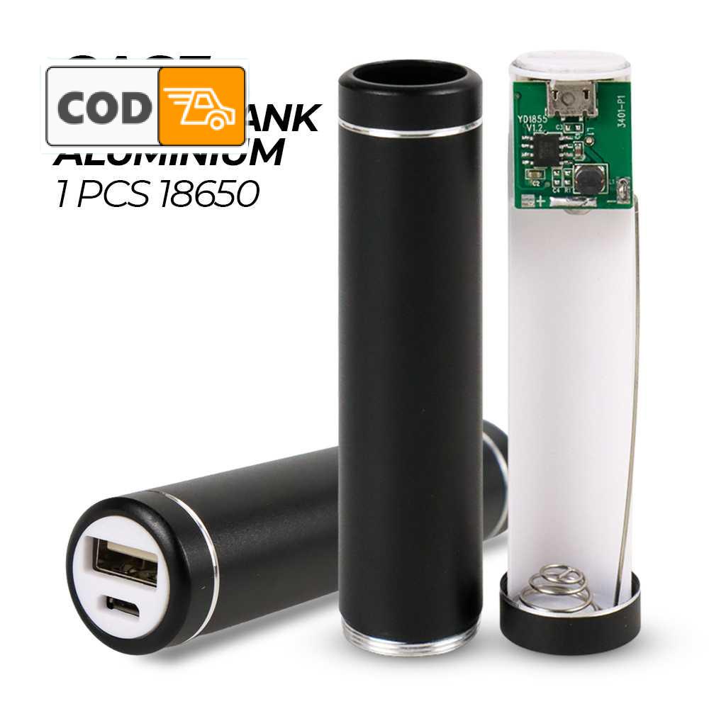 Jual Case Powerbank Aluminium Mini 1 PCS Port Tinggal Isi Baterai 18650 ...