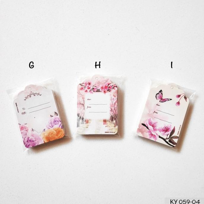 Jual Kartu Ucapan Gift Tag Motif Bunga Ky 059-04 Isi 2 | Shopee Indonesia