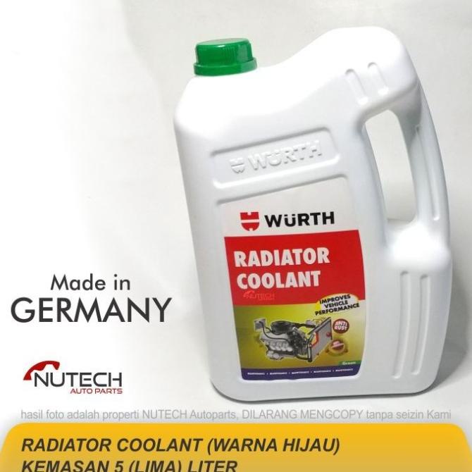 Jual WURTH Radiator Coolant Warna Hijau Isi 5 Liter Aman Untuk Seal ...
