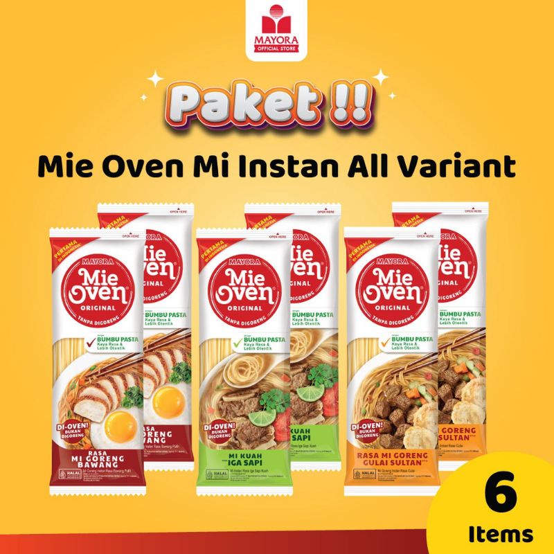 Jual Mie Oven Mayora Instant /Pcs Bumbu Pasta All Variant 3 Rasa Mie ...
