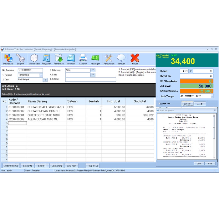 Jual Source Code Softwar3 Pro Unlimited Program Kasirversi Vb6 9278