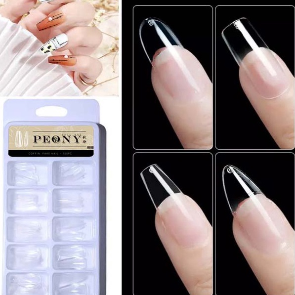Jual New Product 100pc Kuku Palsu PEONY fake nails DENGAN BOX/ Kuku ...