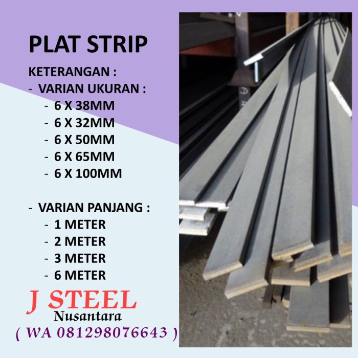 Jual Besi plat strip 6mm x 32 x 1meter | Shopee Indonesia