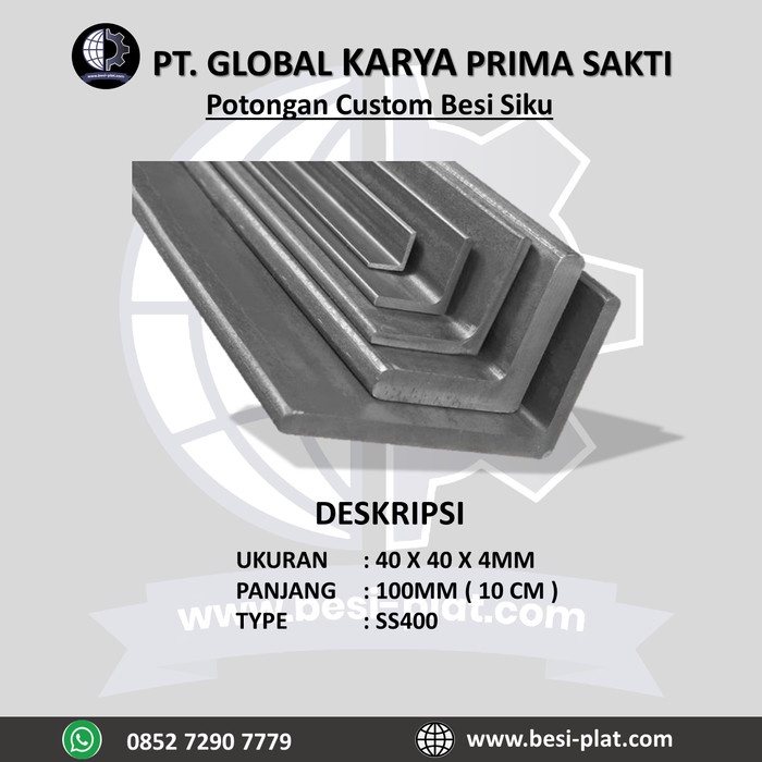 Jual Besi Siku 40 x 40 x 4mm Custom | Shopee Indonesia