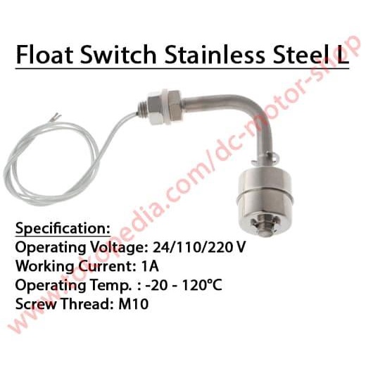 Jual Float Switch Stainless Steel Water Level Sensor Type L Arduino ...