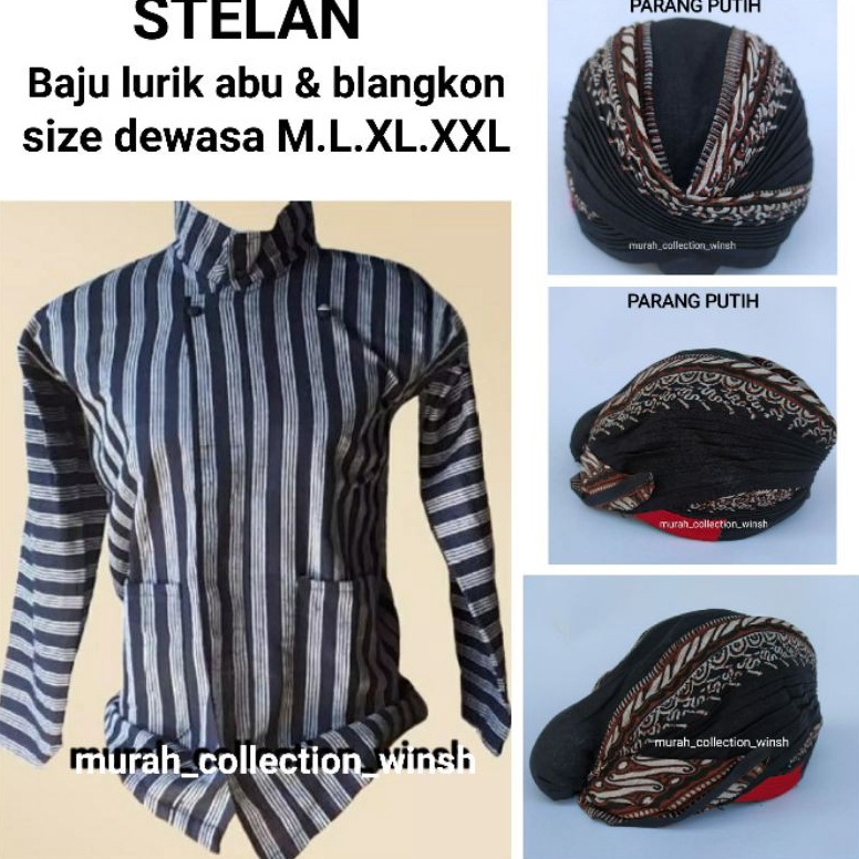 Jual Model baru Baju lurik jawa pria + blangkon jogja lipat / Baju adat ... Jual Model baru Baju lurik jawa pria + blangkon jogja lipat / Baju adat ...