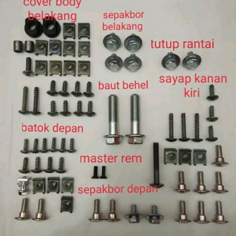 Jual Stok Terbaru!.. Baut lengkap full body motor suzuki satria fu150 ...