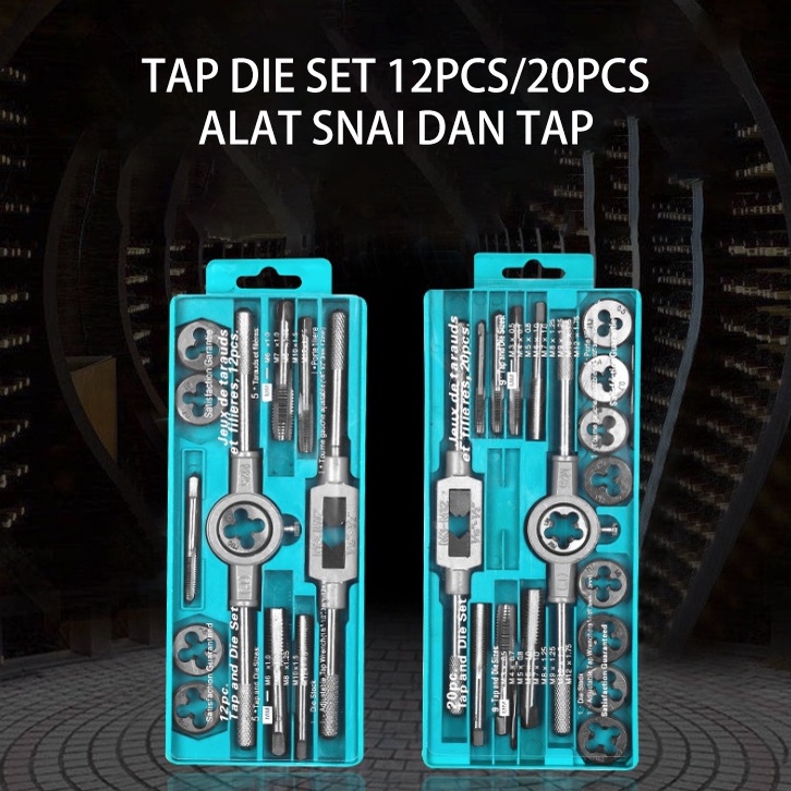 Jual [CODE BARANG 854SVA] Tap Die Set 12 20 pcs Alat Snai dan Tap Ulir ...