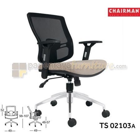 Jual Kursi Kantor HN02103A/ TS02103A Chairman Fortus Hydrolic, Tilting Control, Adjustable ...