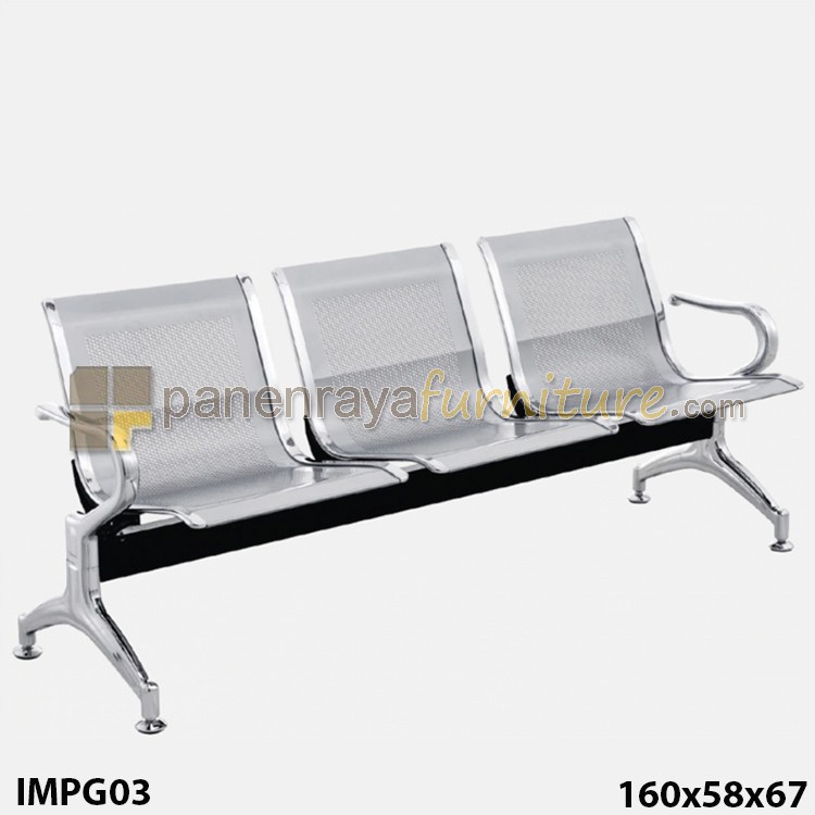 Jual Kursi Tunggu 3 Seat Importa IMP G03 (Silver) | Shopee Indonesia