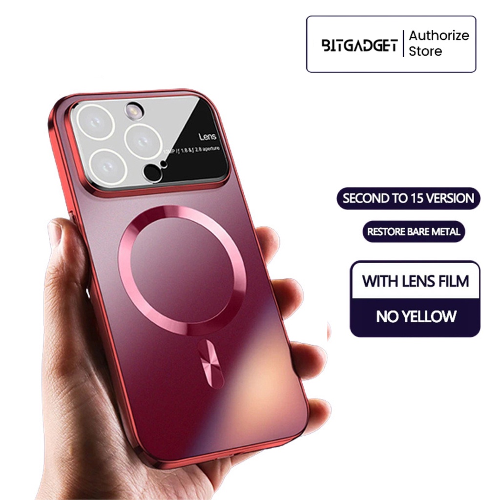 Jual Casing Magsafe Lens iPhone 11 12 13 14 15 PRO MAX PLUS Case Auto ...