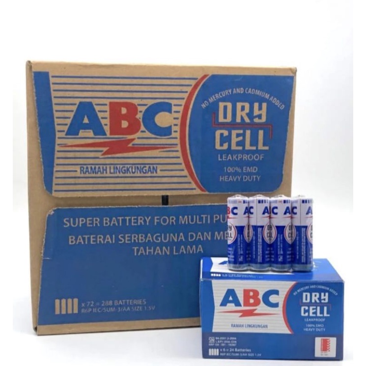 Jual Baterai jam dinding ABC A2 ukuran kecil isi 24 pcs(1 pack ...