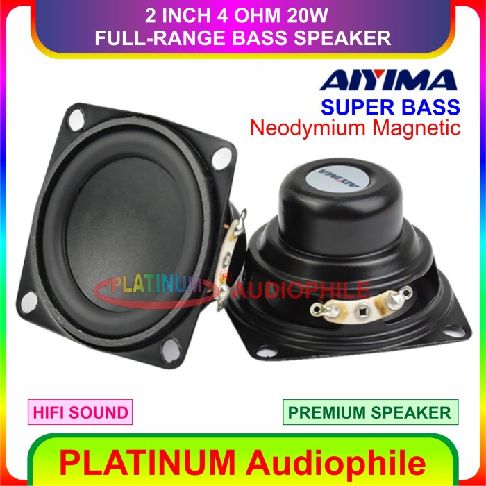 Jual Speaker 2 Inch Fullrange Bass Neodymium Magnet 2" Hifi Full range ...