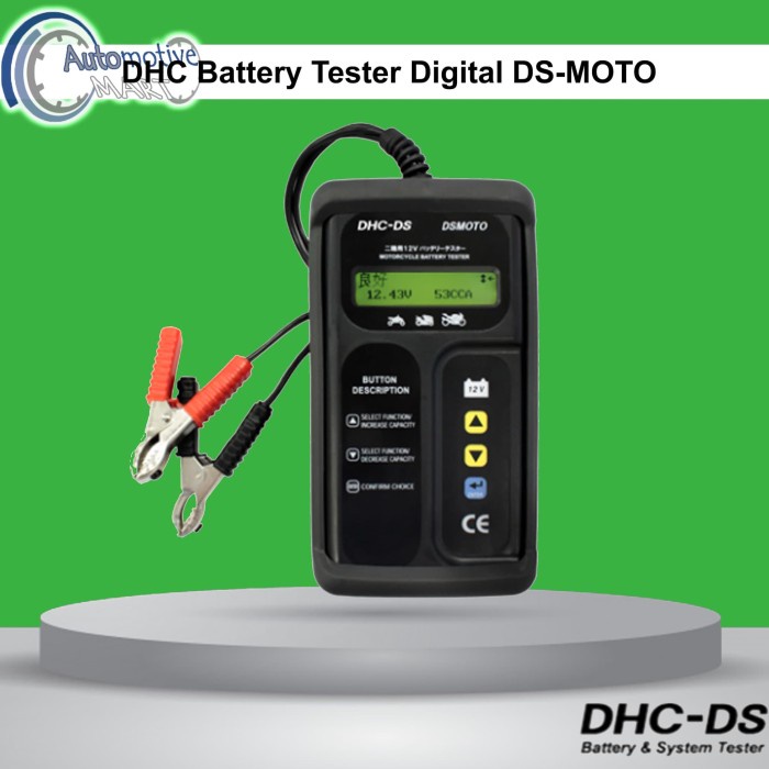 Jual Dhc Battery Tester Ds Moto - Alat Pengukur Tegangan Aki | Shopee ...