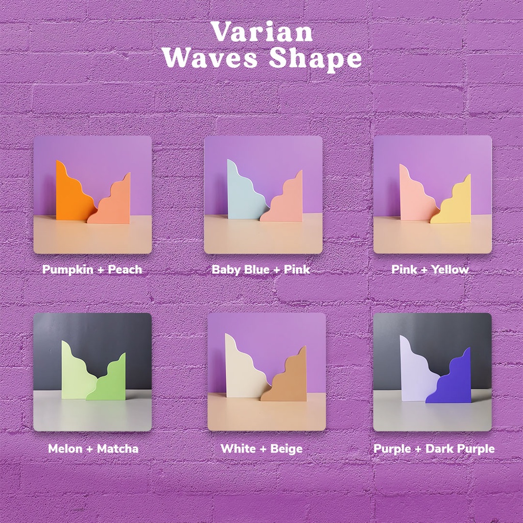 Jual Props Properti Foto Irregular Waves Shape - Photo Props Aesthetic ...