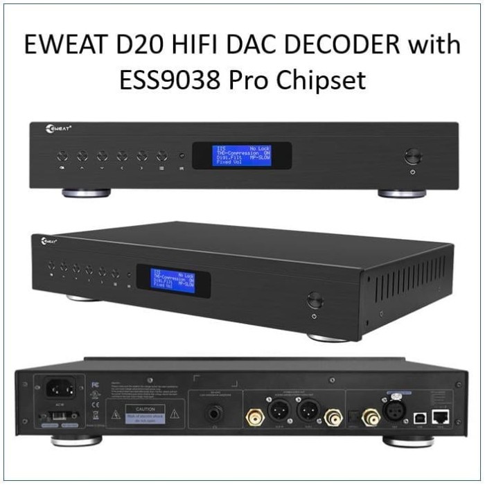 Jual EWEAT D20 HIFI DAC DECODER WITH ESS9038 PRO CHIPSET | Shopee Indonesia