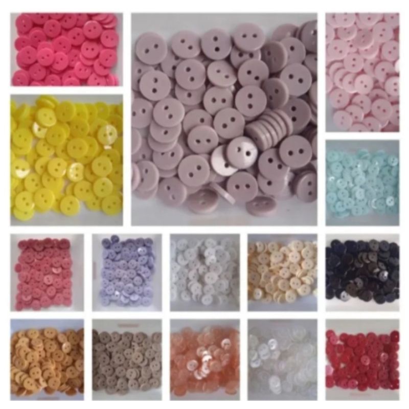 Jual KANCING BAJU 2 LOBANG //DIAMETER 11 MM / ISI1 GROSS(144 PCS ...