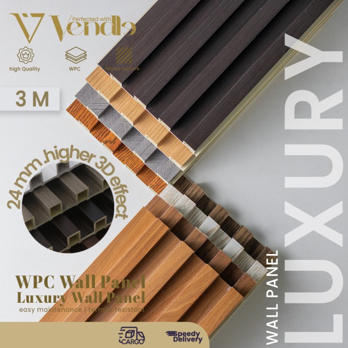 Jual Wpc 24Mm 3 Meter Wall Panel Dinding Kayu - Dekor Dinding 3D Wall ...