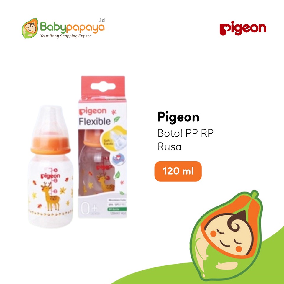 Jual Best produk PIGEON BOTOL PP RP 120 ML RUSA W/ S TYPE SILICONE ...
