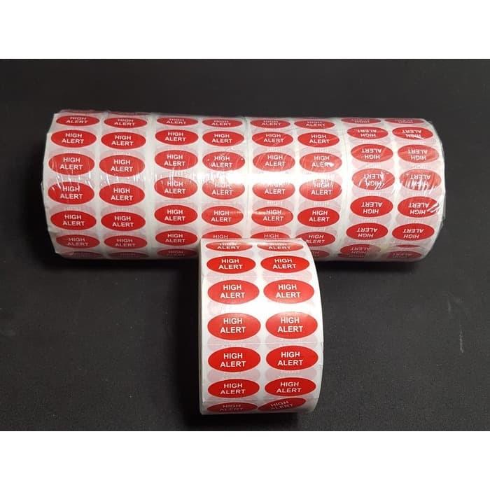 Jual Stiker High Alert Merah Oval 20X10Mm Isi 5000 Pcs In Roll | Shopee ...