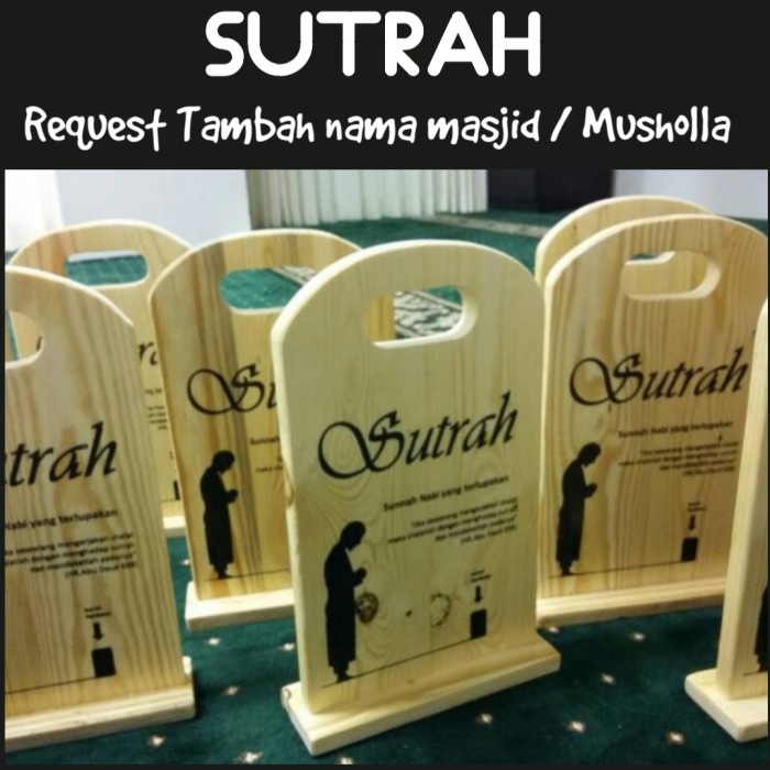 Jual SUTRAH SHOLAT SABLON REQUEST TAMBAH NAMA MASJID / MUSHOLLA ghe03 ...