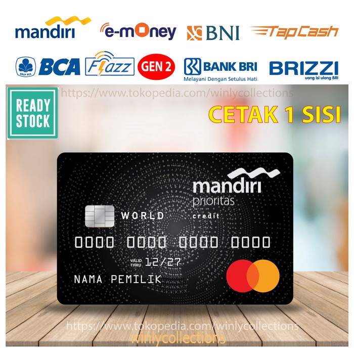 Jual Kartu Emoney Mandiri Bca Bni Bri Design Black Card Prioritas - 1 ...