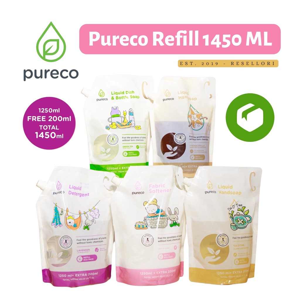 Jual Pureco Refill Eco Pack 1450 ML : Liquid Detergent | Fabric ... Jual Pureco Refill Eco Pack 1450 ML : Liquid Detergent | Fabric ...