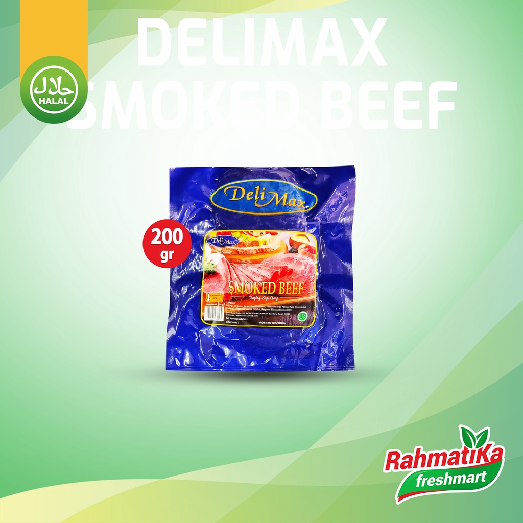 Jual Delimax Smoked Beef / Daging Sapi Asap 200 gram (Frozen) | Shopee ...