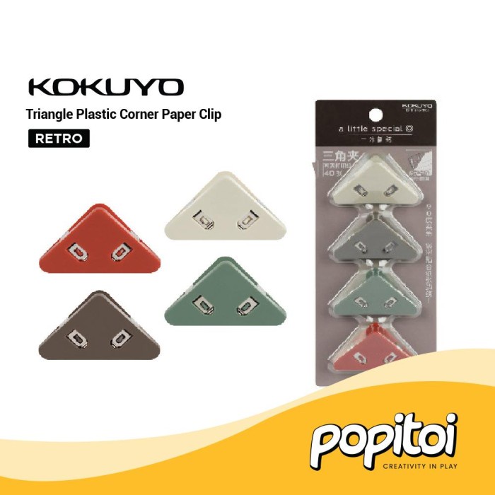 Jual Kokuyo Triangle Plastic Corner Paper Clip Klip Plastik Segitiga ...