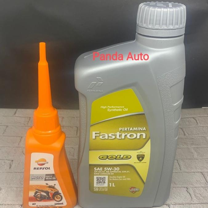 Jual PAKET OLI MOTOR MATIC+GARDAN REPSOL, FASTRON GOLD 5W 30 100% ...