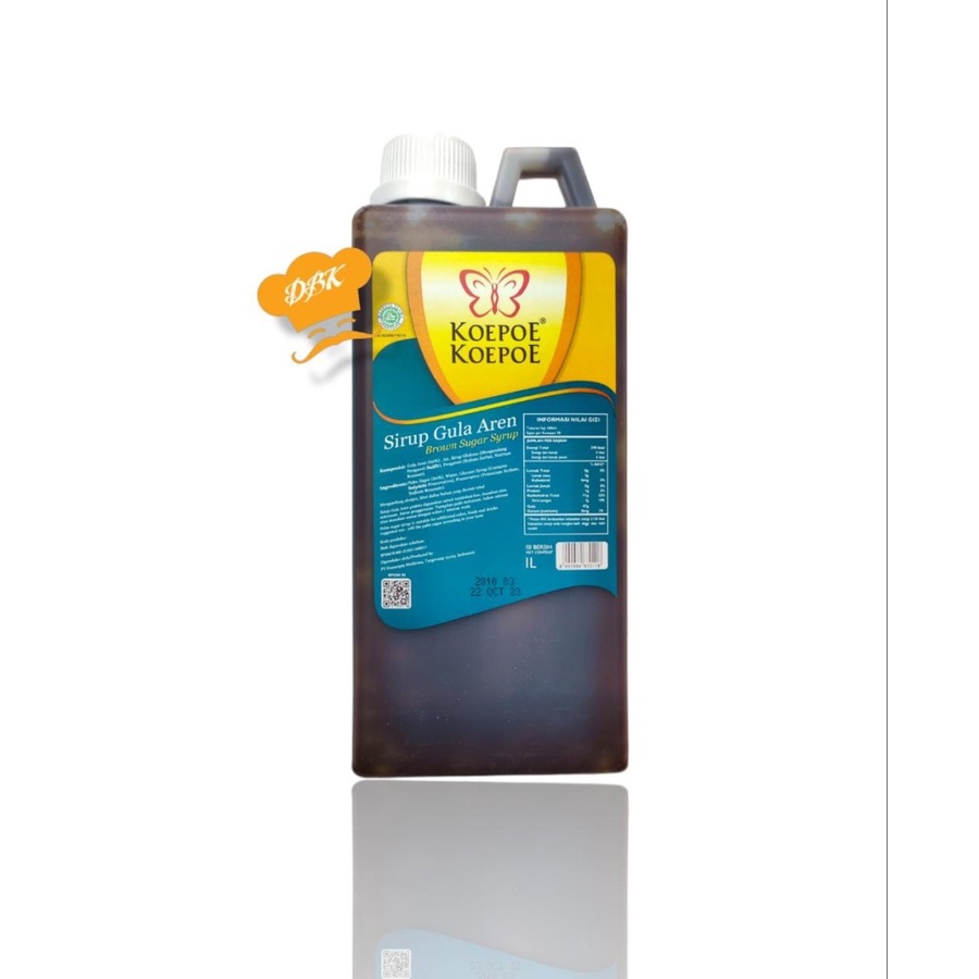 Jual Koepoe Gula AREN Sirup Cair BROWN Sugar Syrup 1 liter kupukupu ...