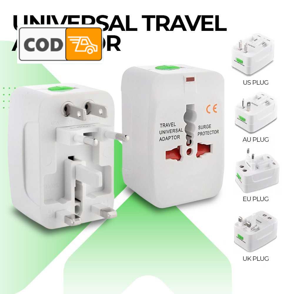 Jual Travel Adaptor Universal EU AU UK US Plug Adapter Colokkan Listrik ...