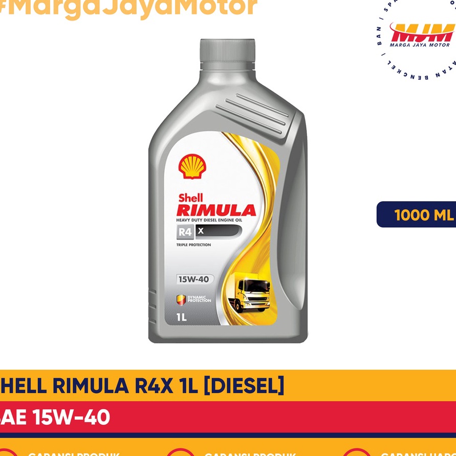 Jual BestSeller Shell Rimula R4X 15W/40 1000ml Diesel Shell Oil 1L ...