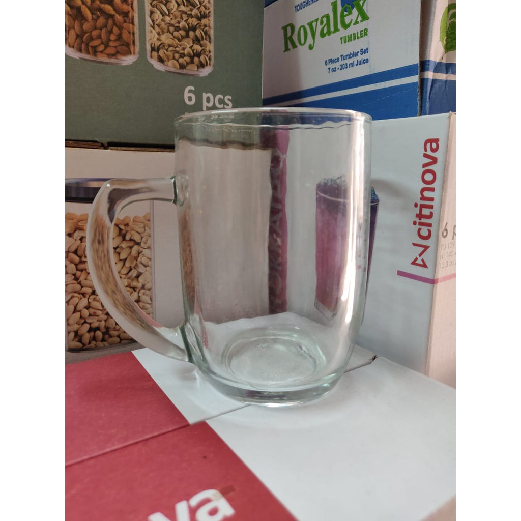 Jual 420 ml Gelas Kaca M1551 / Gelas Gagang Kaca / Gelas Teh / Gelas ...