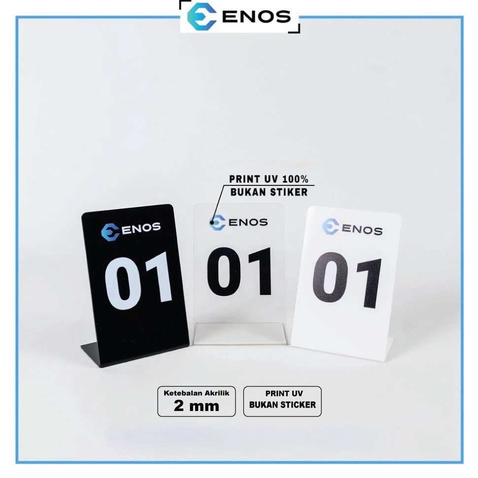 Jual Product Terkece NOMOR MEJA ACRYLIC CUSTOM UV PRINT / NOMOR MEJA ...
