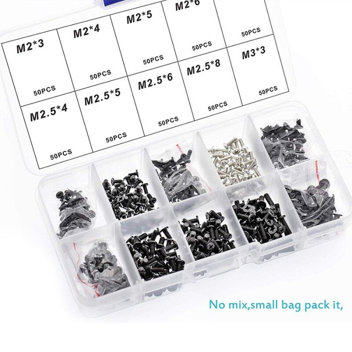Jual Baut Laptop 500Pcs Screw Kit Set Universal ASUS ACER DELL HP ...
