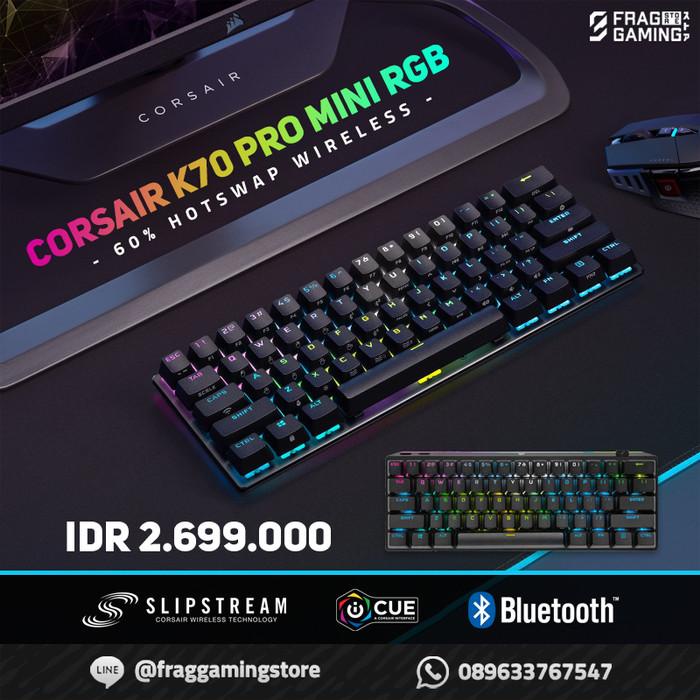 Jual CORSAIR K70 PRO MINI 60% RGB HOTSWAPPABLE WIRELESS GAMING KEYBOARD ...