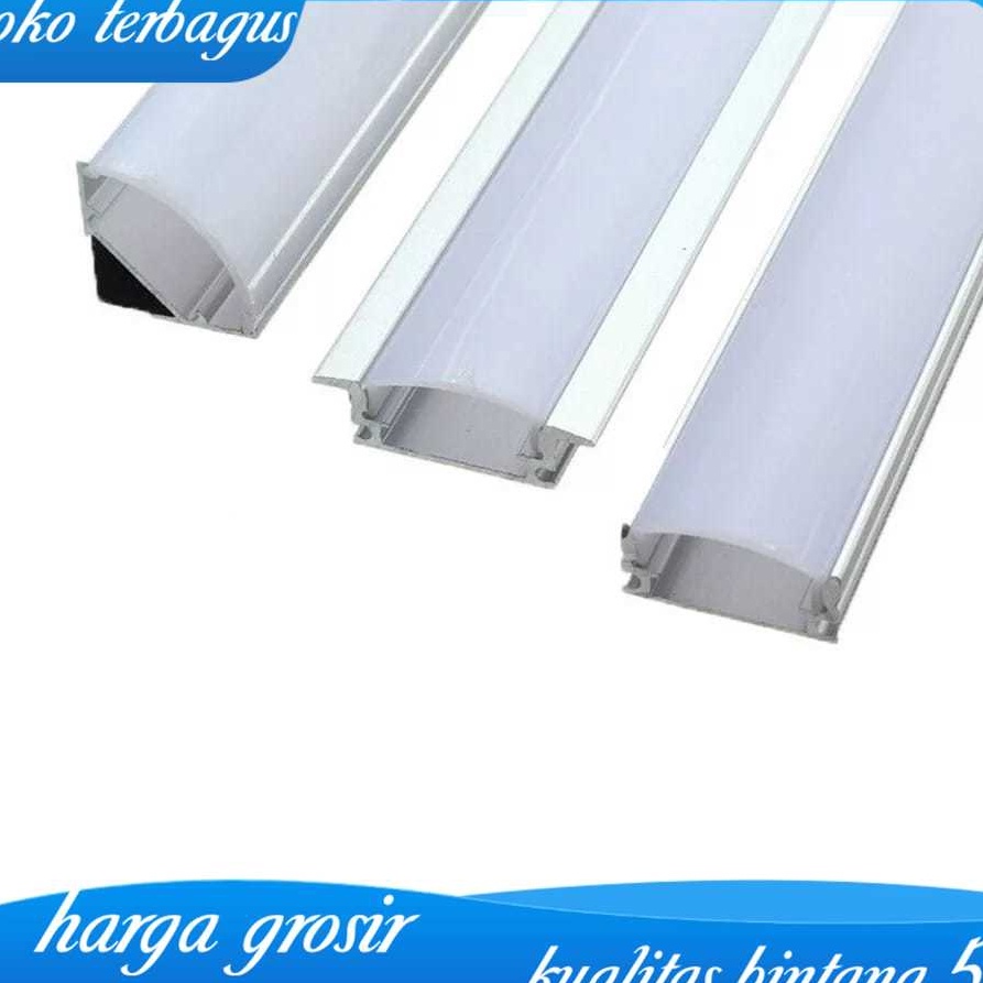 Jual Cover Lampu Aluminium Led Strip 1m / 100 cm Tapeguard Led Light ...