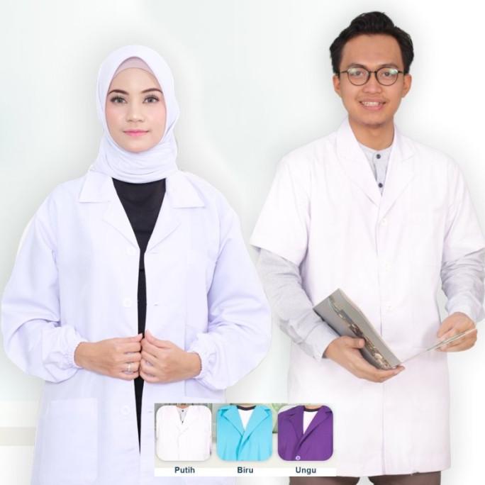 Jual Jas Laboratorium Seragam Lab Baju Praktek Klinik Pria Wanita ...