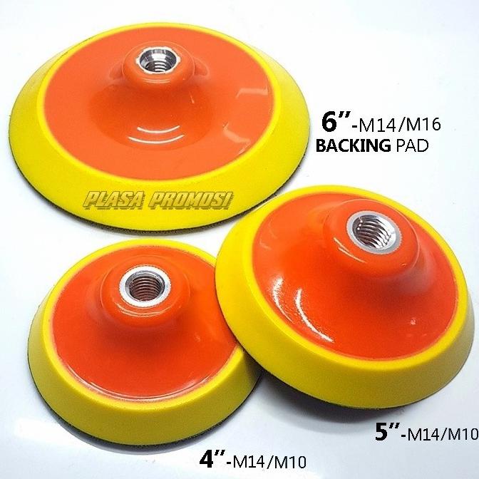 Jual Backing Pad / Backing Plate Mesin Poles Rotary M14 / M10 4" 5" 6 ...